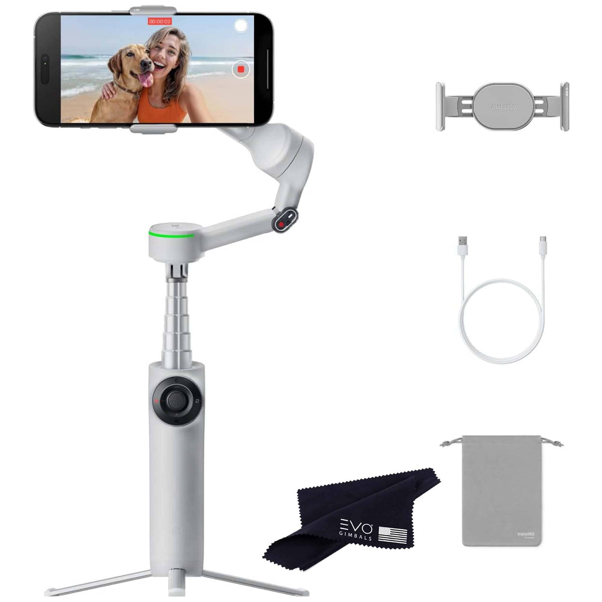 Insta360 Flow 2 Pro- AI-Powered Smartphone Stabilizer, Auto Tracking ...